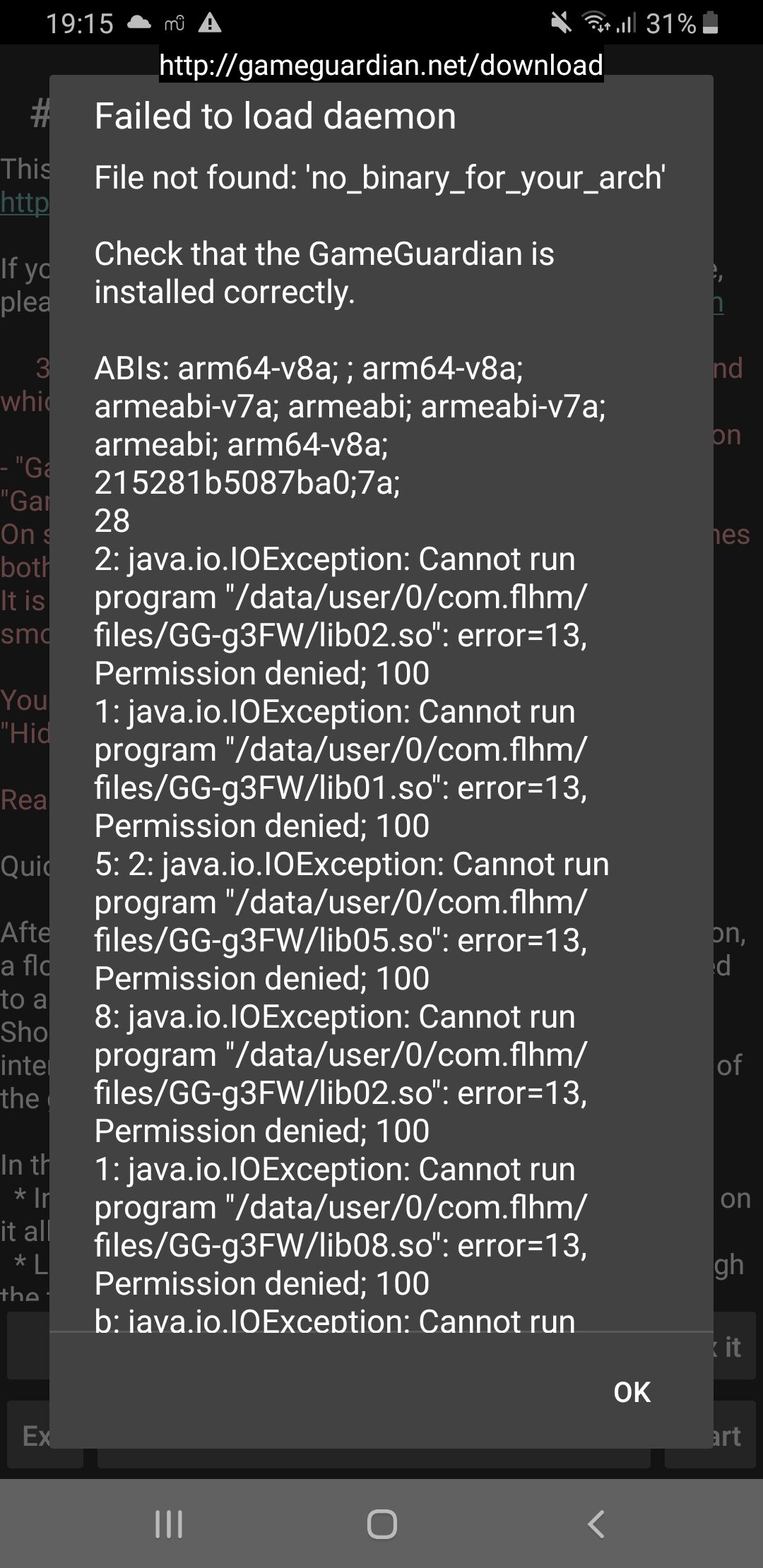 Error: "No_binary_for_your_arch" - Help - GameGuardian